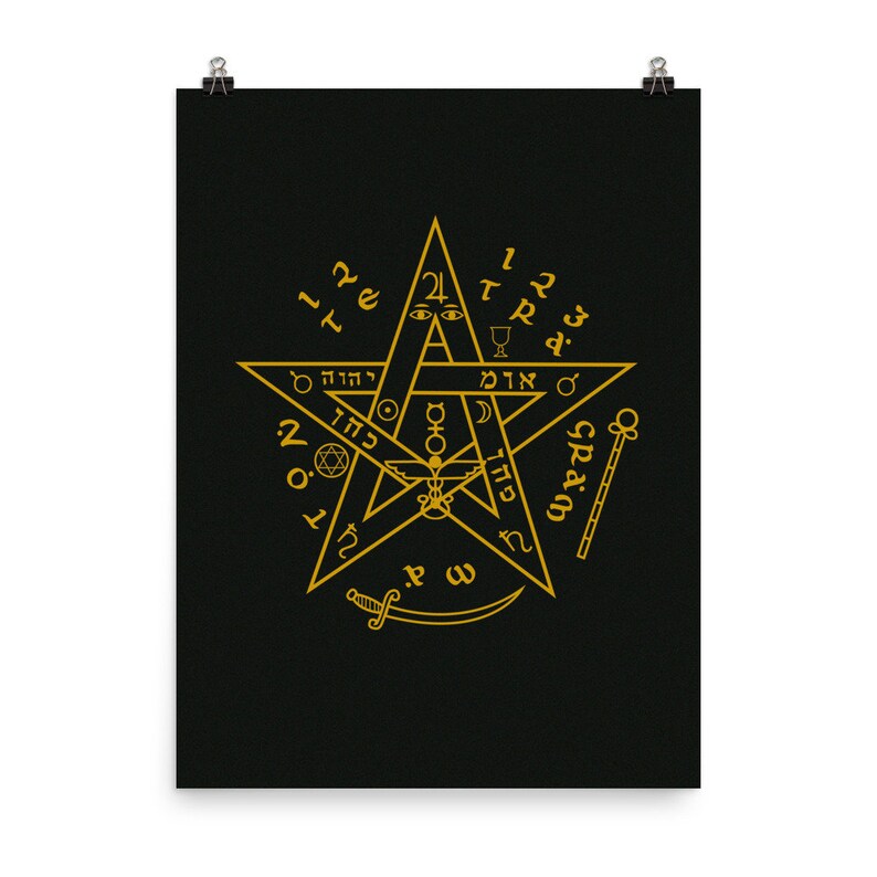 Tetragrammaton Black & Gold Sacred Geometry Poster Wall Art Print - Etsy