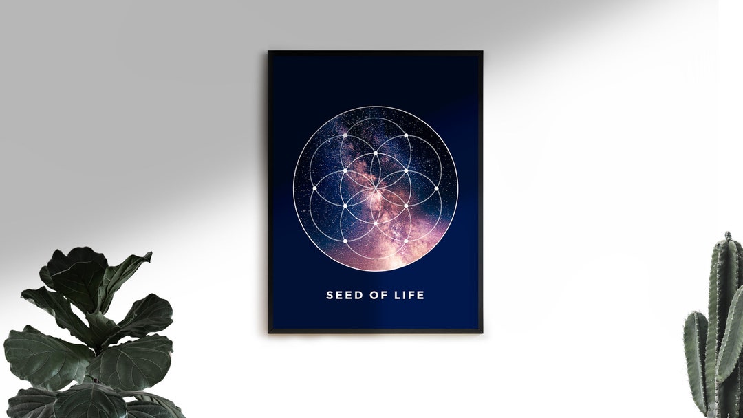 Seed of Life Sacred Geometry Poster | Wall Art Print - Etsy