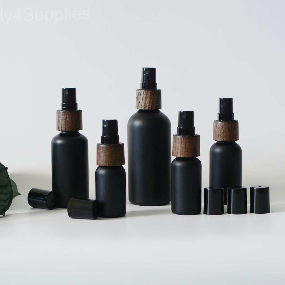 15ml 20ml 30ml 50ml 100ml Black Fine Mist Spray Bottle Natural Black ...