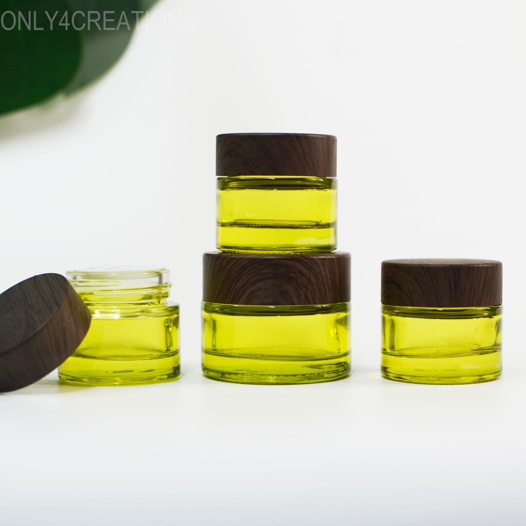 5g 15g 30g 50g 100g Empty Bamboo Wooden Printing Empty Cream Jar ...