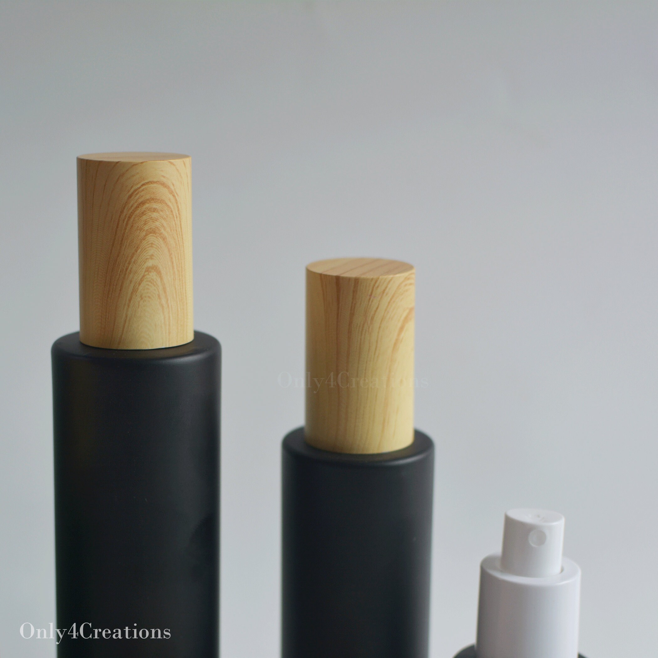 30ml 60ml 80ml 100ml Matte Black Glass Spray Pump Bottle | Etsy