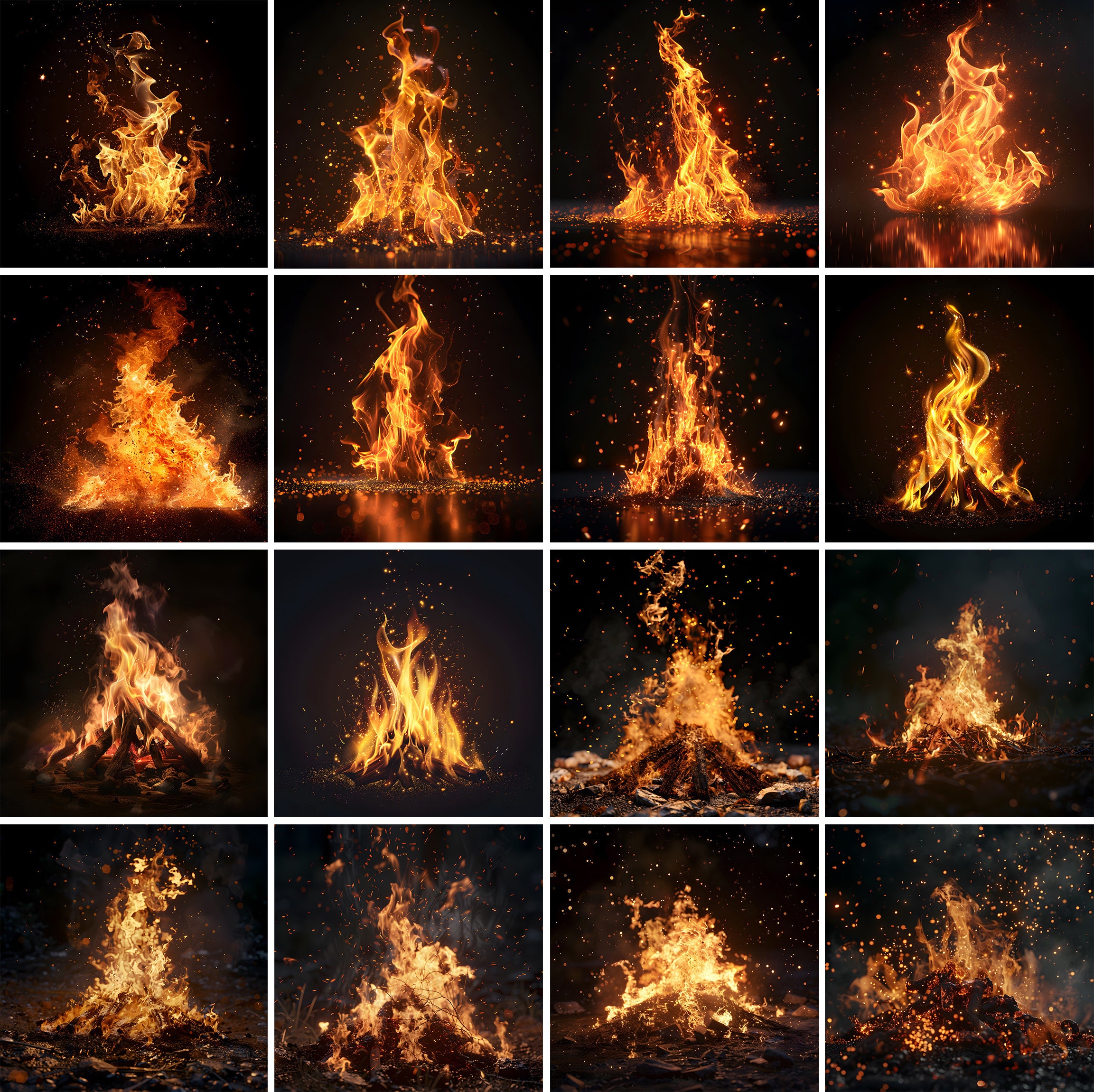 Fire Sparks Photoshop JPG Overlays: Realistic Photography Effects (JPG ...