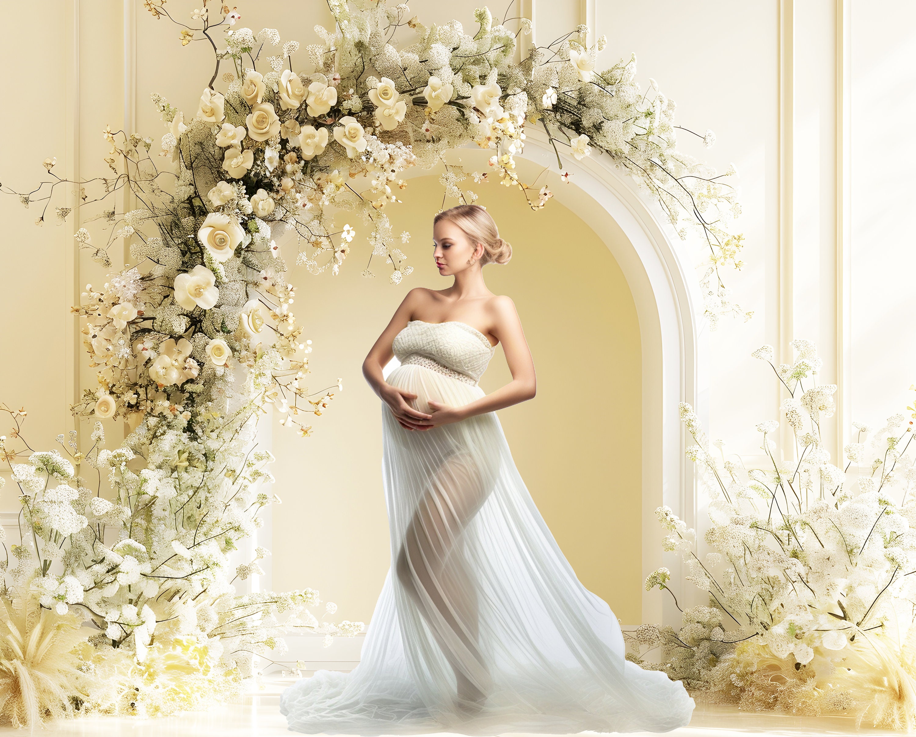 30 Floral Arches Digital Backdrops, Maternity Backdrops, Wedding ...