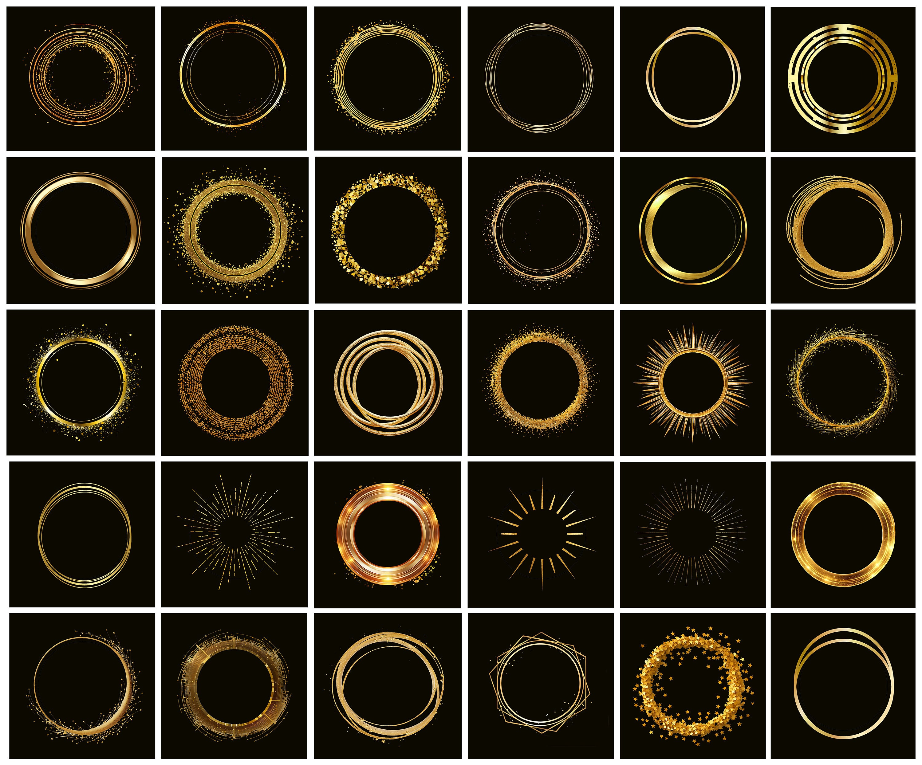 84 Golden Circle Overlays, Ring Overlays for Studio Maternity Backdrop ...