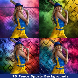 70 Sports Photography Backdrops: Fence & Fog Textures (JPG File ...