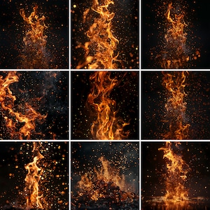 Fire Sparks Photoshop JPG Overlays: Realistic Photography Effects (JPG ...