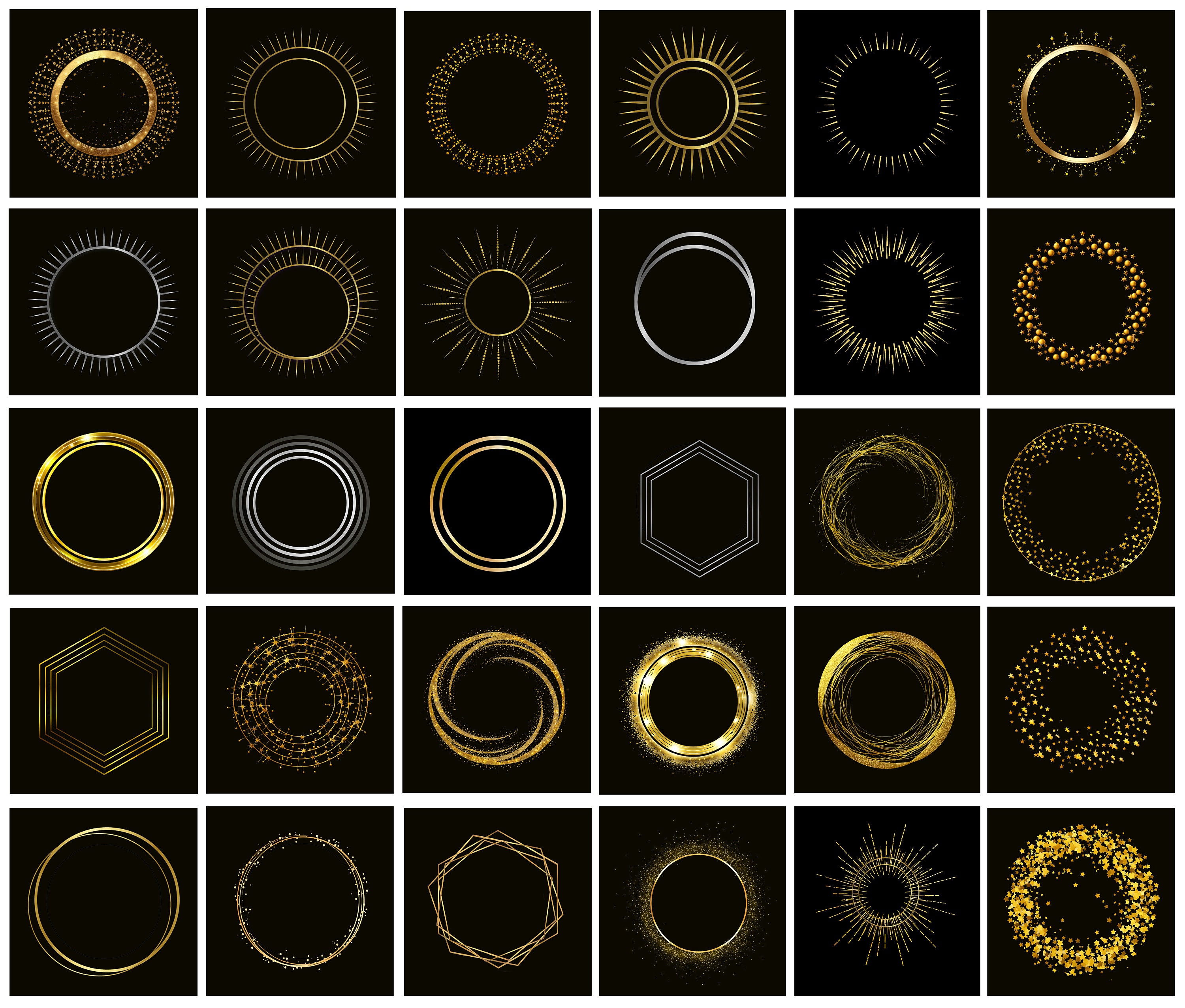 84 Golden Circle Overlays, Ring Overlays for Studio Maternity Backdrop ...