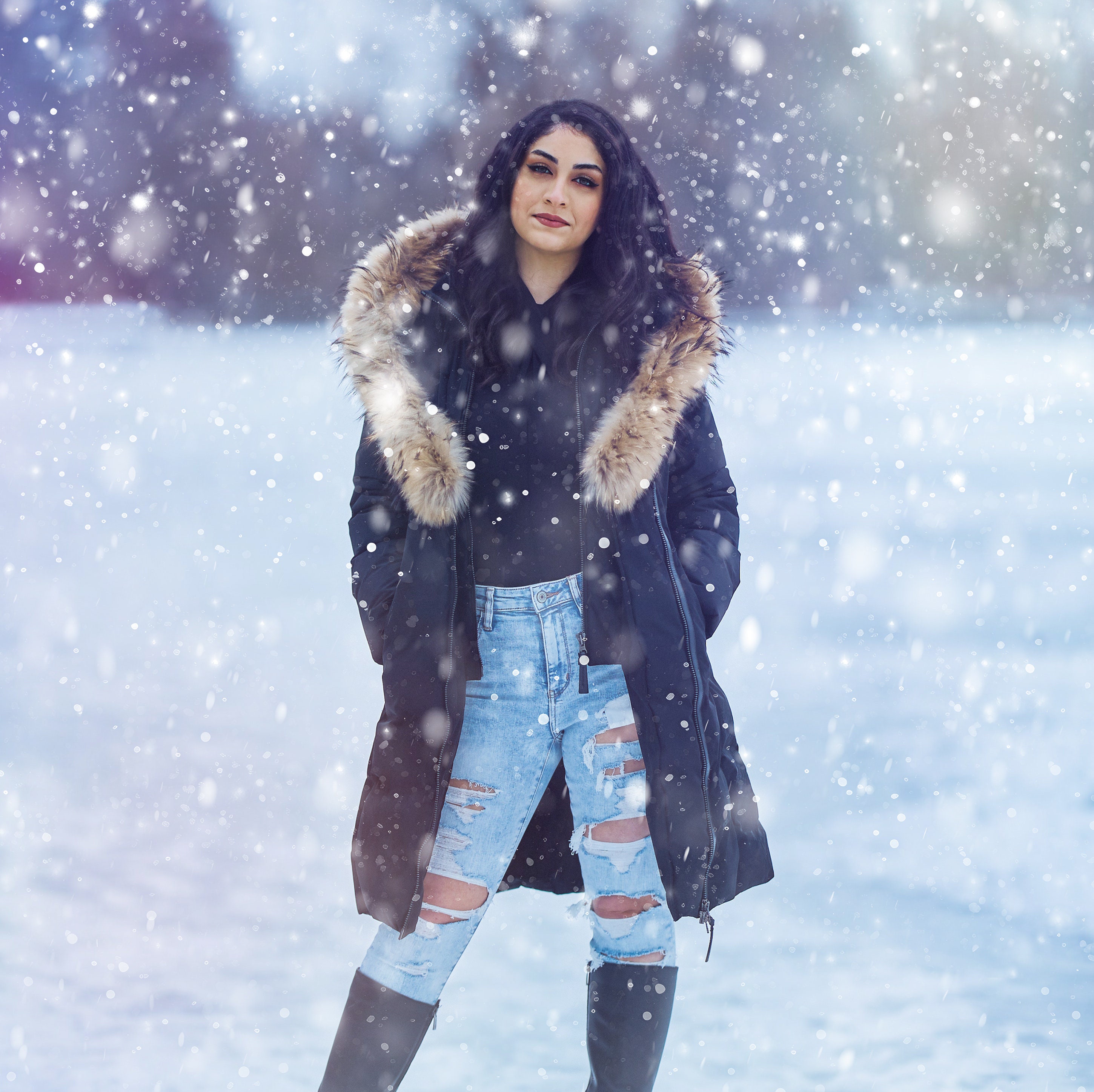 50 Falling Snow Overlays Realistic Snow Overlays Photoshop - Etsy