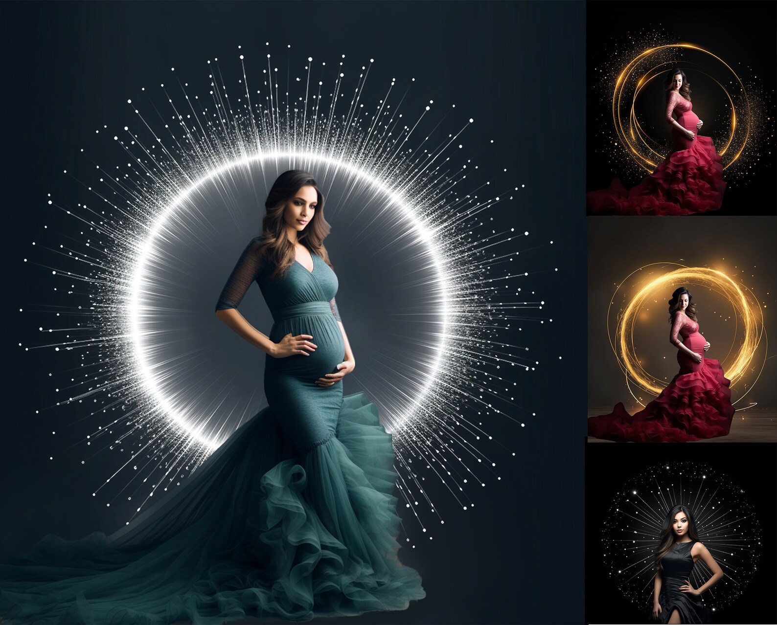 115 Modern GOLDEN & SILVER Maternity Ring Overlays, Maternity Light ...