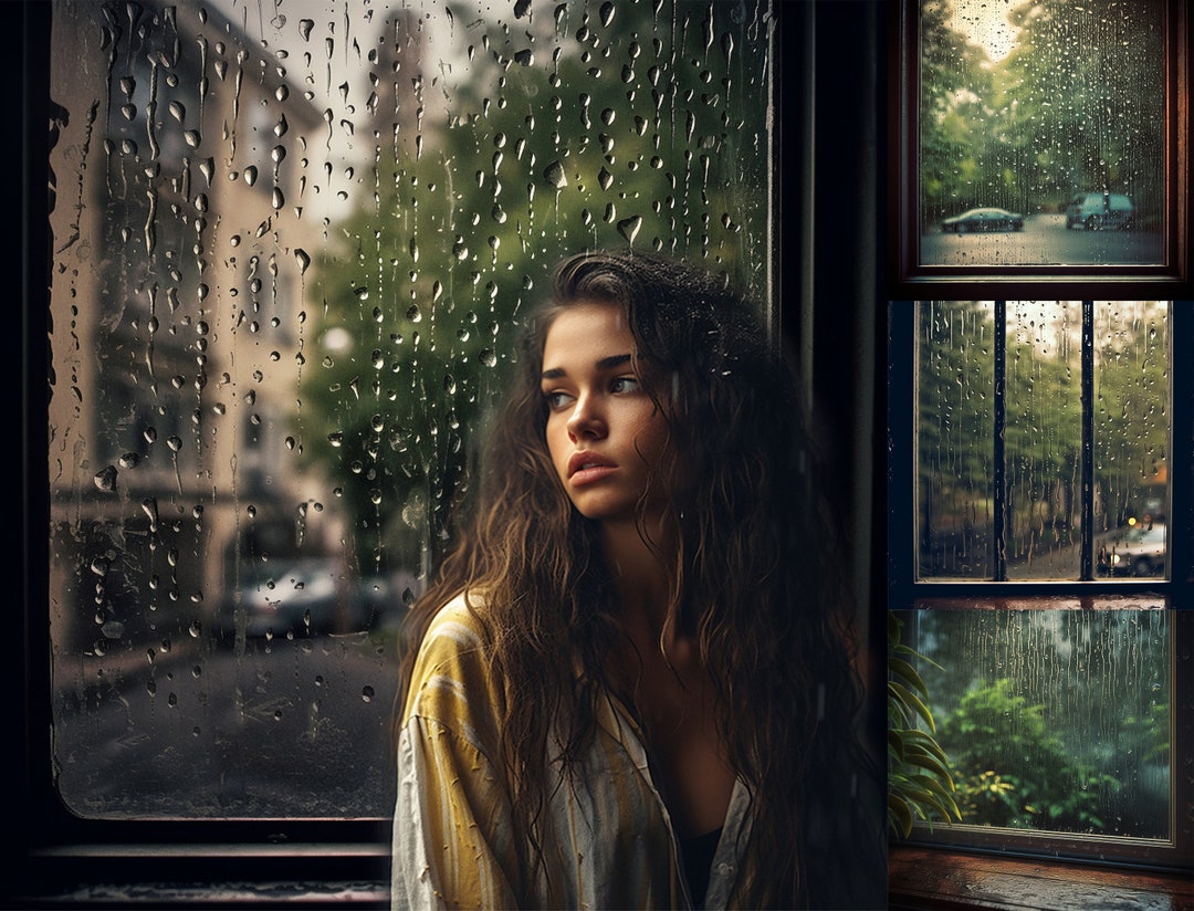 40 Rainy Window Backdrop, Raining Season Window Background, Rain Effect ...
