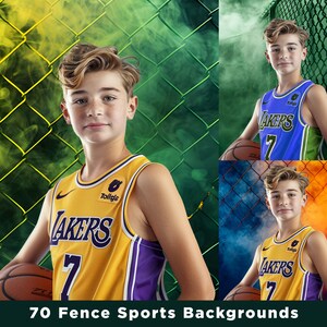 70 Sports Photography Backdrops: Fence & Fog Textures (JPG File ...