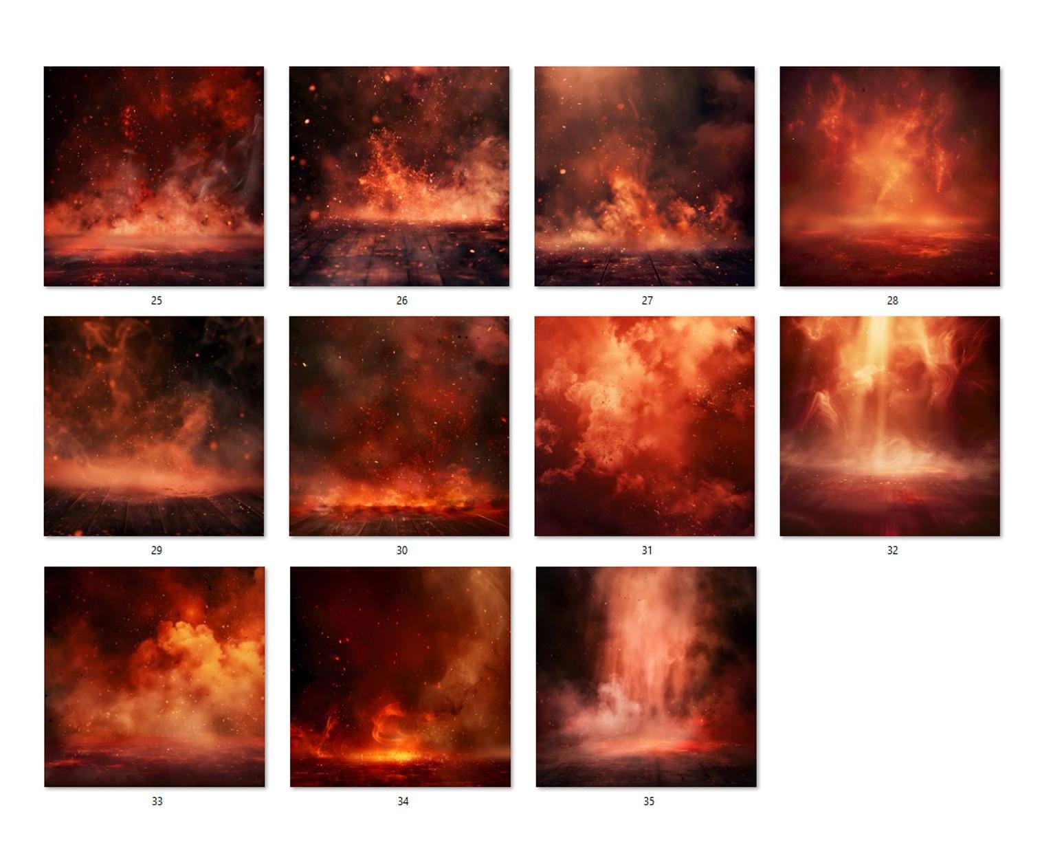 35 Fire and Smoke Digital Backgrounds, Dust, Sparks , Particles, Photo ...