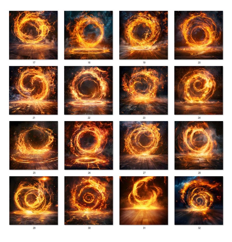 32 Ring of Fire Digital Backdrops: Sports Banner, Poster Templates (300 ...