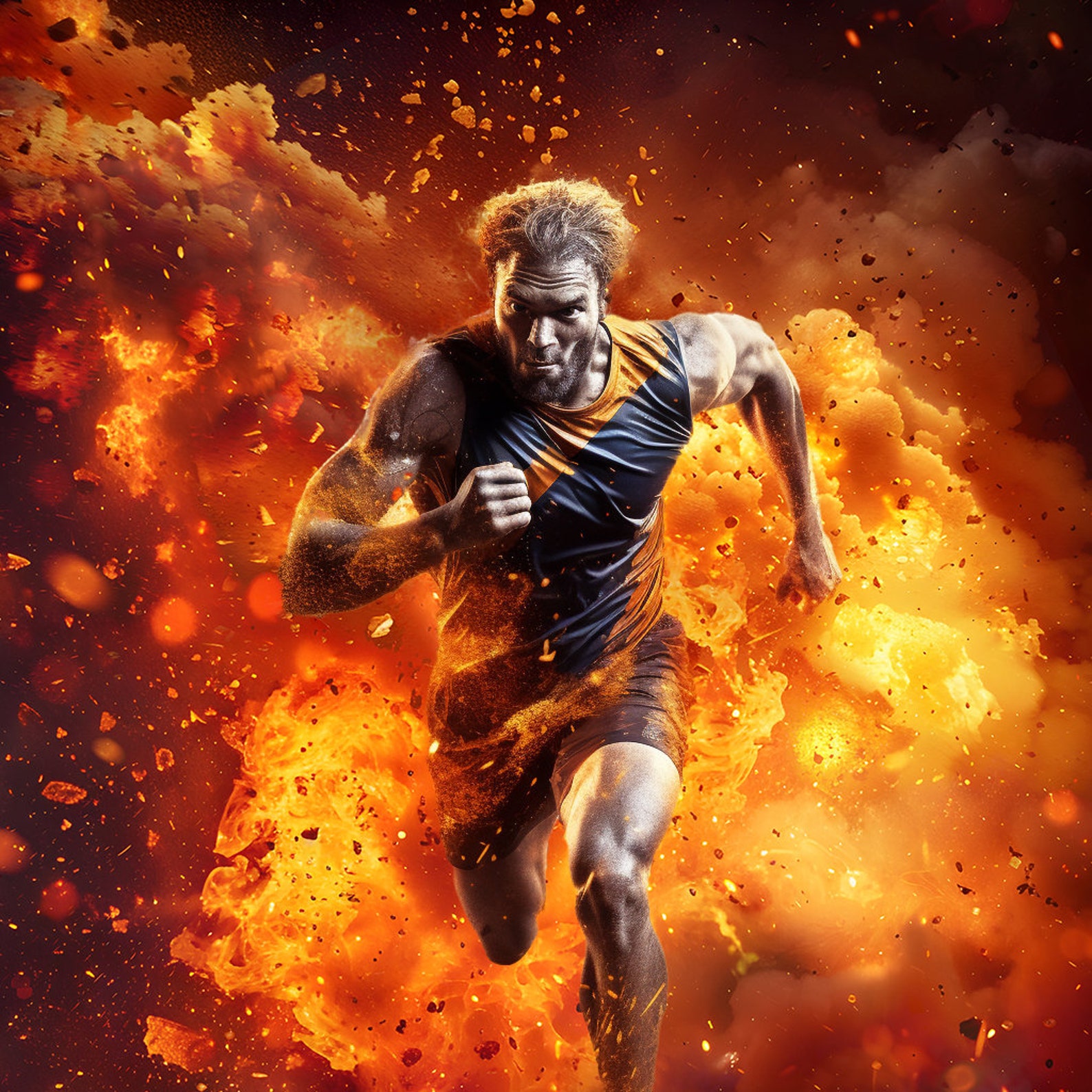 Dynamic Fire Photography Backgrounds: Sports Photo Overlays (JPG File ...