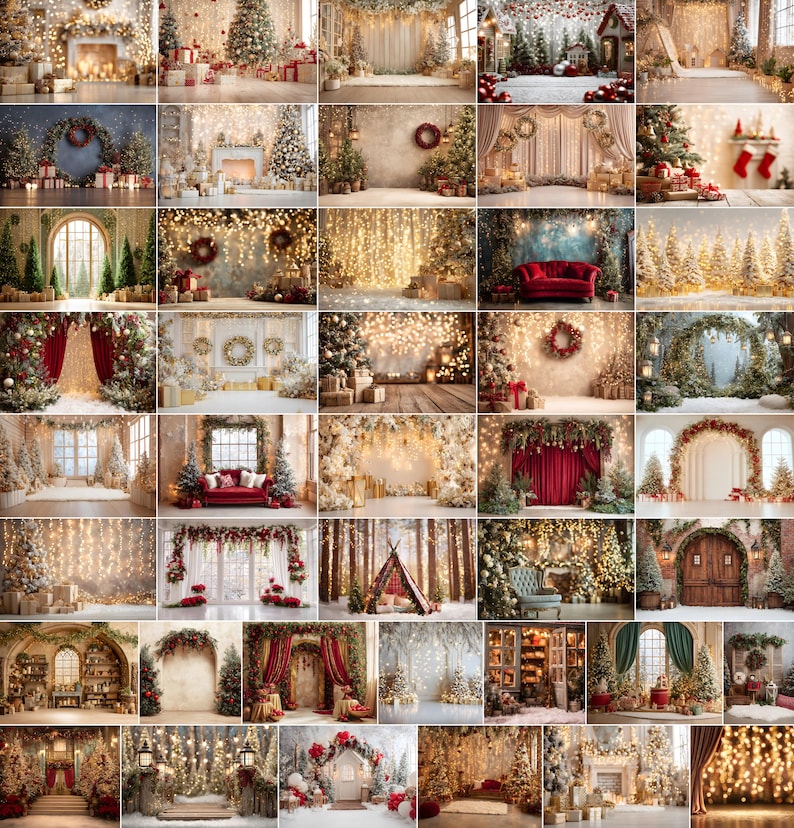 165 Cozy BEIGE Christmas Backdrops: Festive Holiday Photography (JPG ...