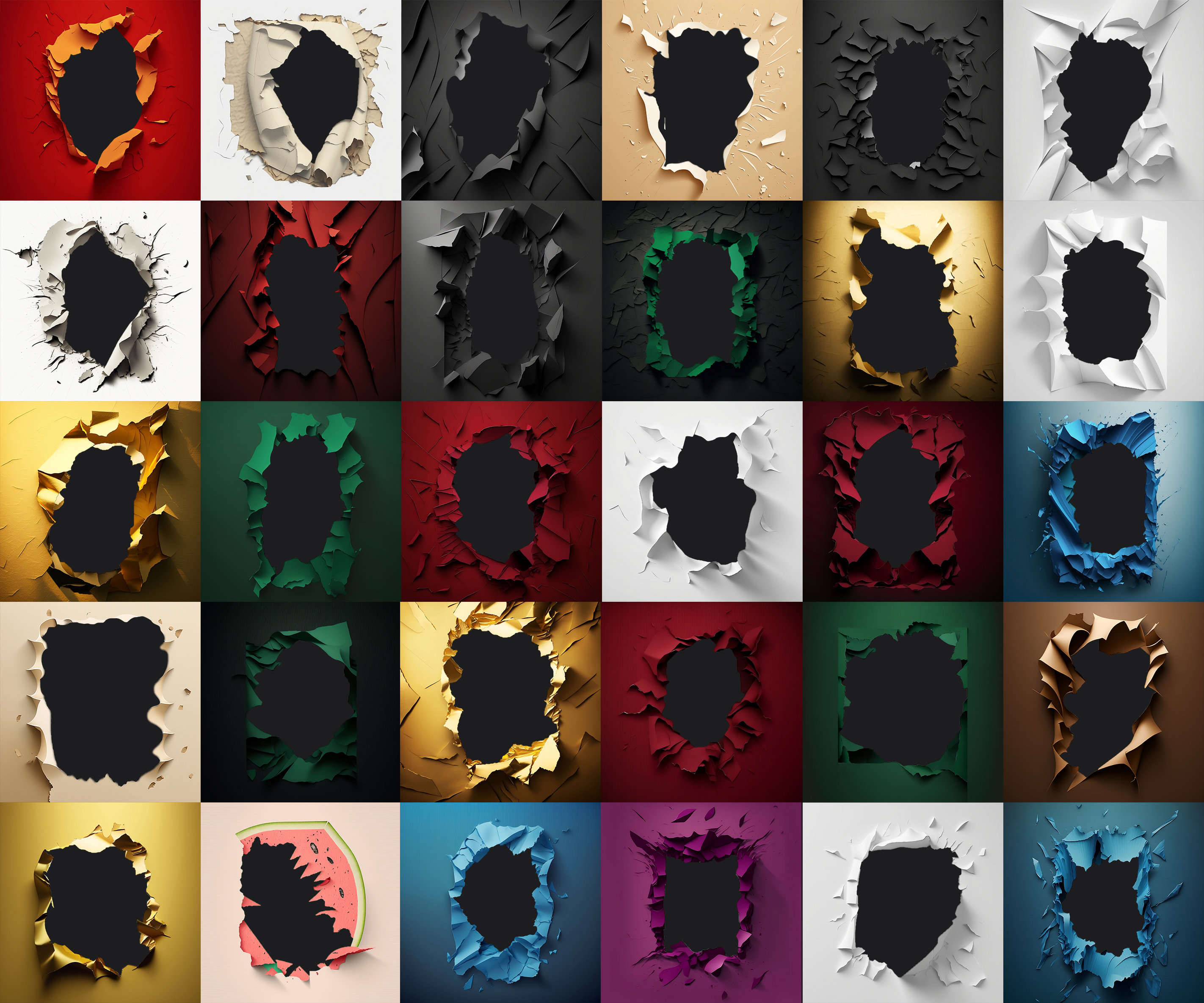 92 Ripped Paper PNG Overlays, Ripped Paper PNG Digital Background ...