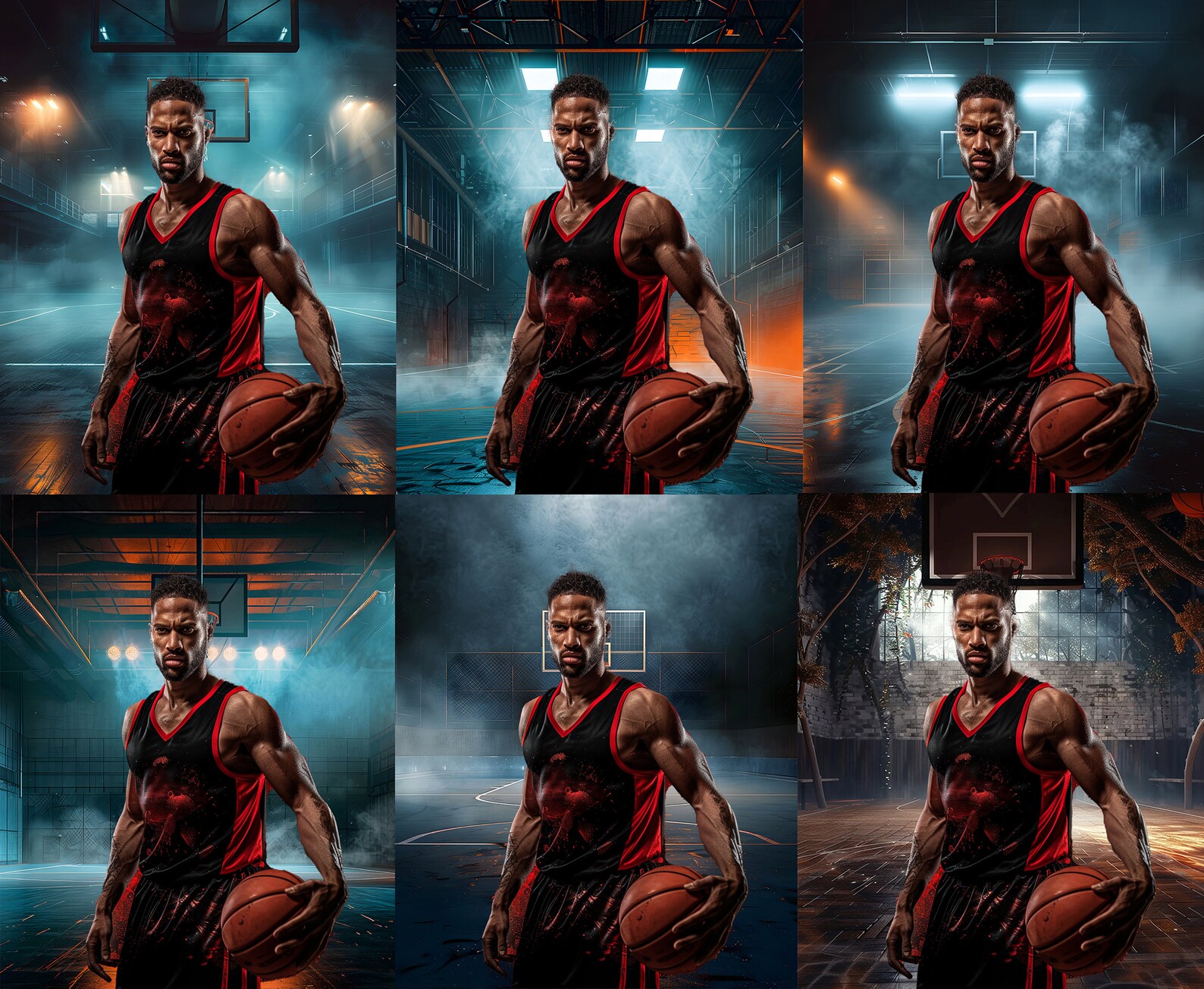 128 Basketball Court Digital Backdrops BUNDLE, Sports Photography : Fog ...