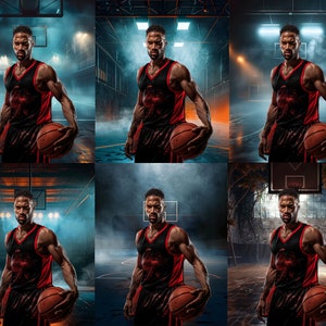 128 Basketball Court Digital Backdrops BUNDLE, Sports Photography : Fog ...