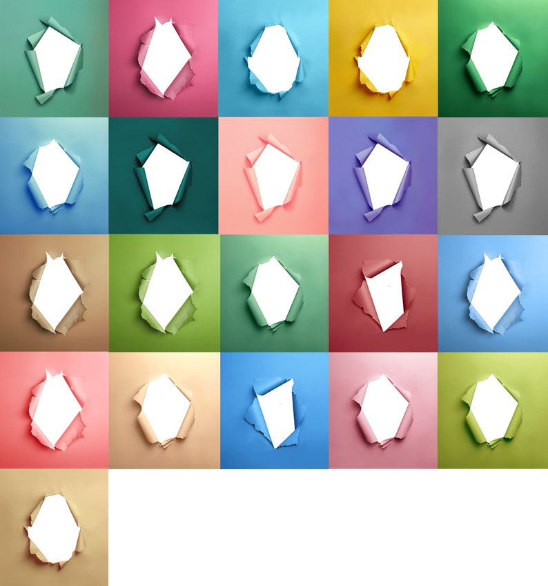 21 Ripped Paper PNG Overlays, Ripped Paper PNG Digital Background ...