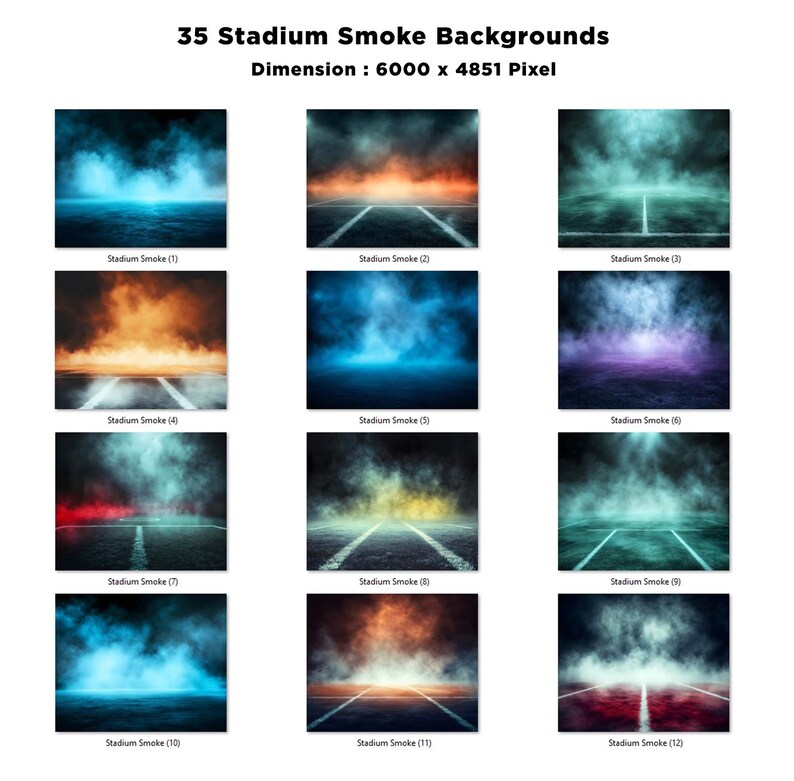 35 Stunning Stadium Smoke Digital Backgrounds, Sports Photography ...