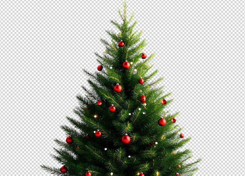 Christmas Tree PNG Overlays: Photoshop Winter Clipart (digital Download ...