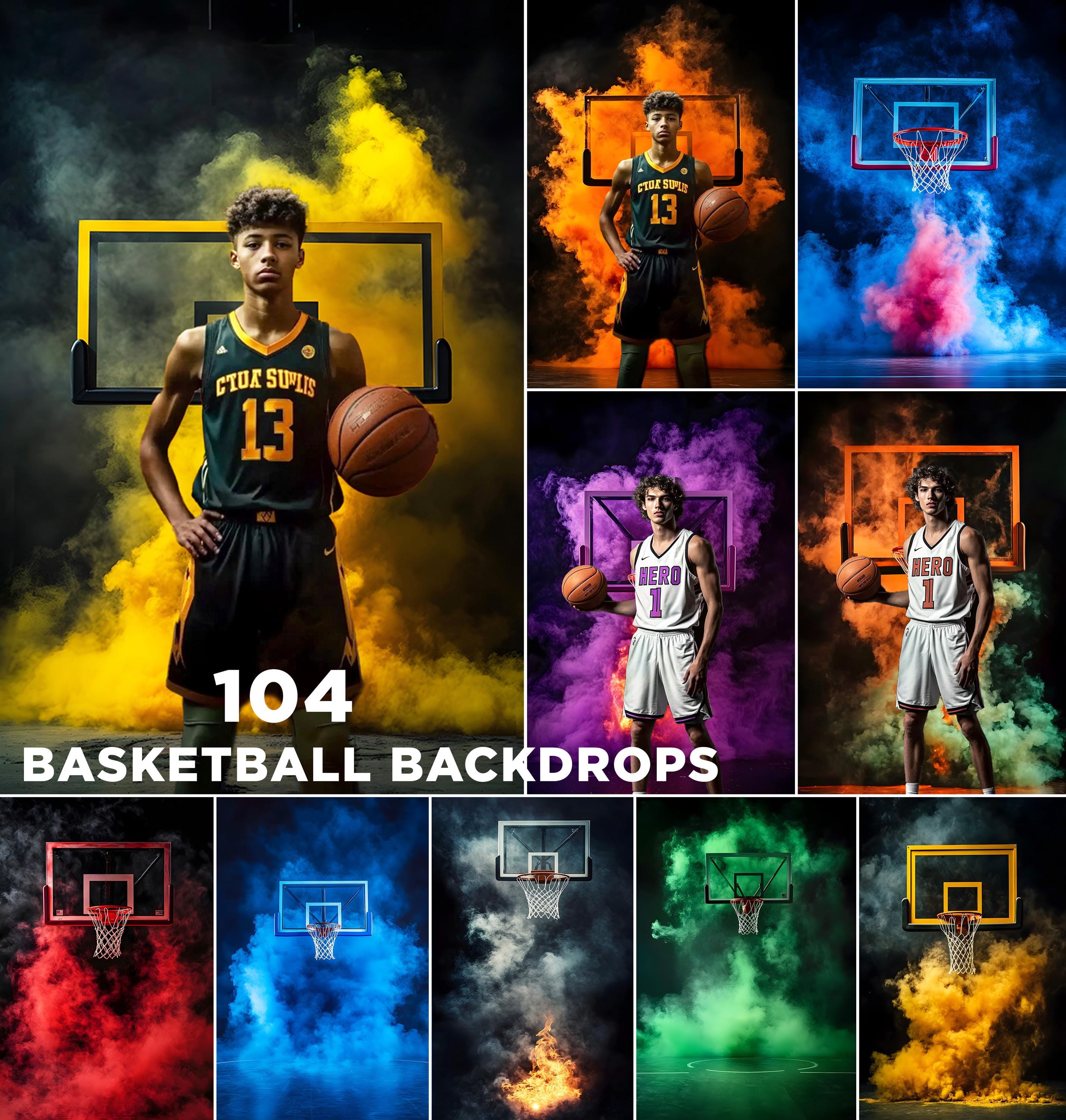 104 Basketball Photography Backdrops: Photoshop Sports Banner & Senior ...