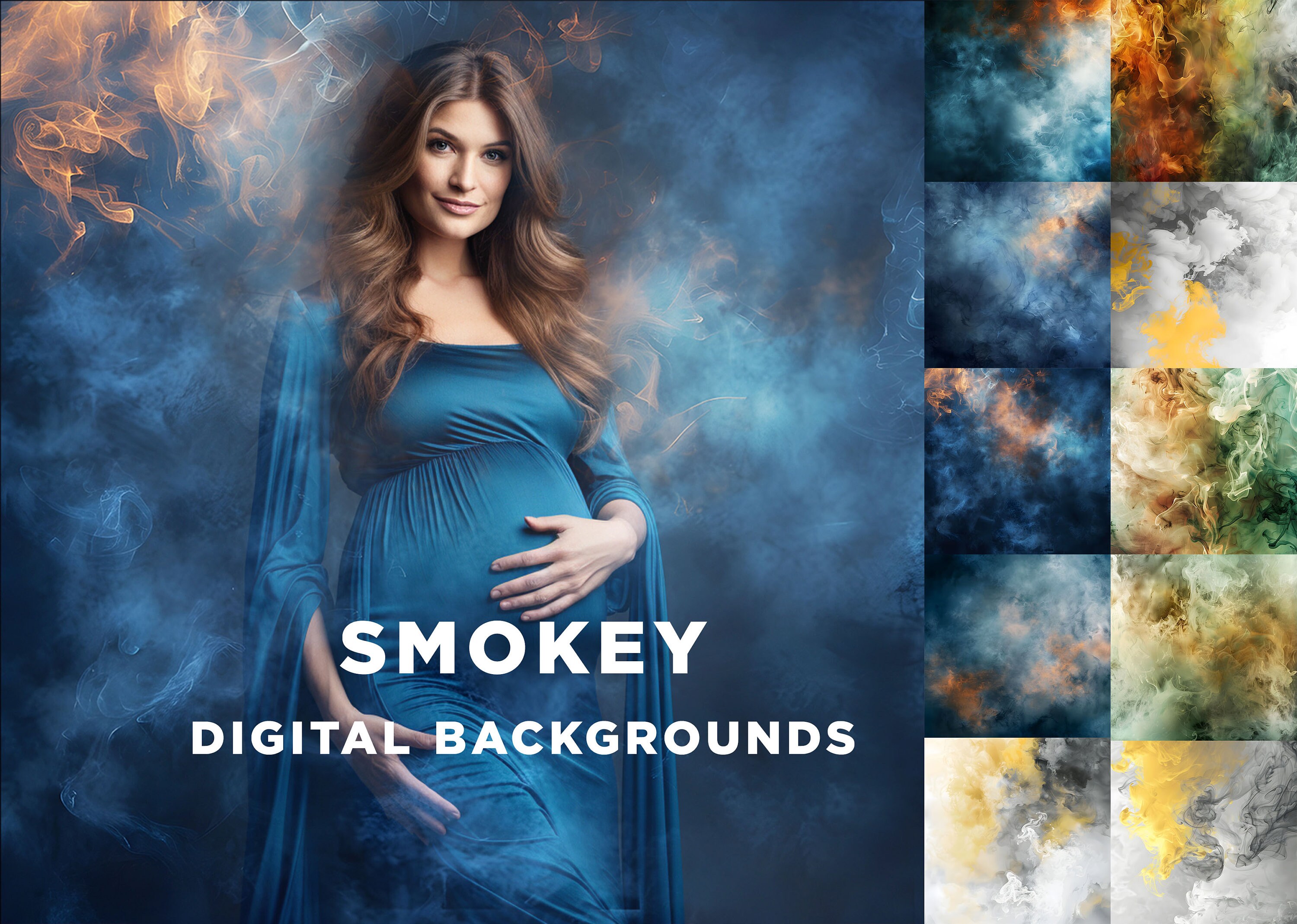 12 Smokey Digital Backgrounds, Digital Backdrops, Photography ...