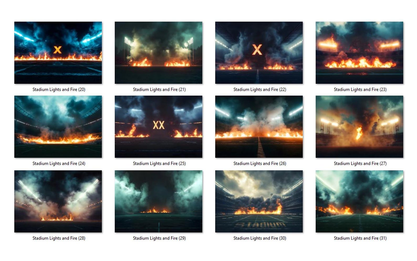 40 Stunning Stadium Lights & Fire Digital Backdrops, Sports Photography ...