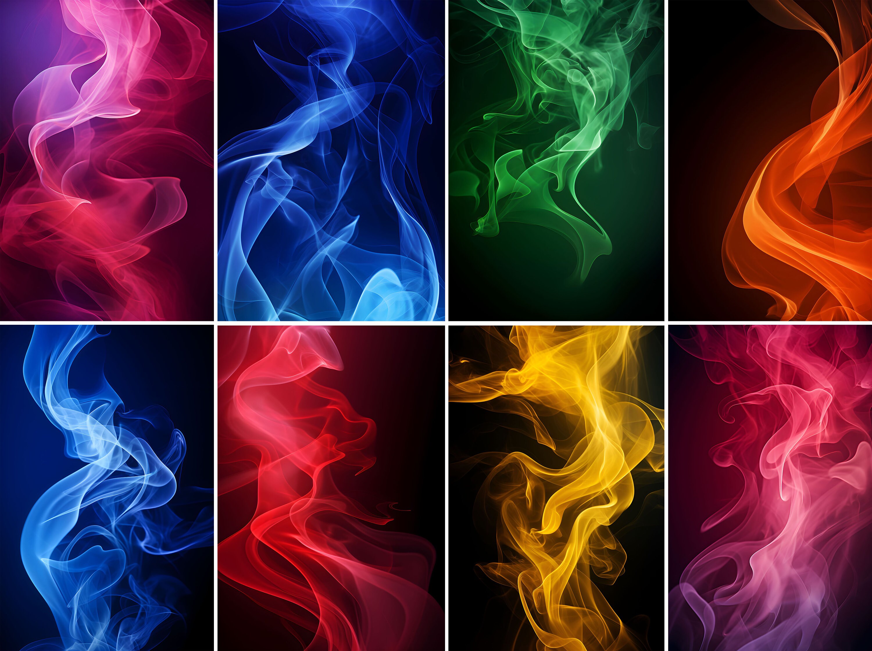 32 Colorful Smoke Digital Backdrops, Digital Photography Backdrops ...