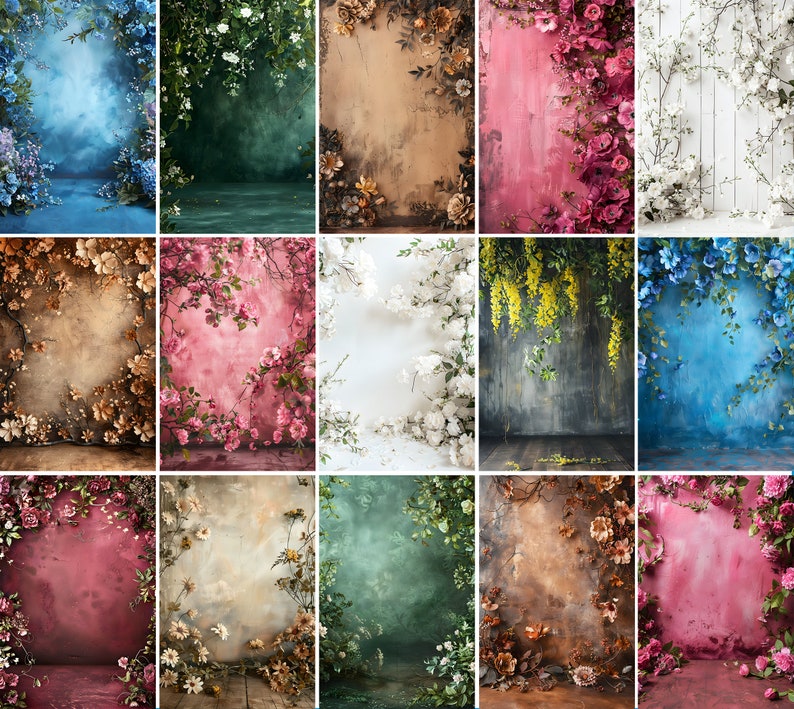 Floral Fine Art Photography Backdrops: Maternity & Studio Textures ...