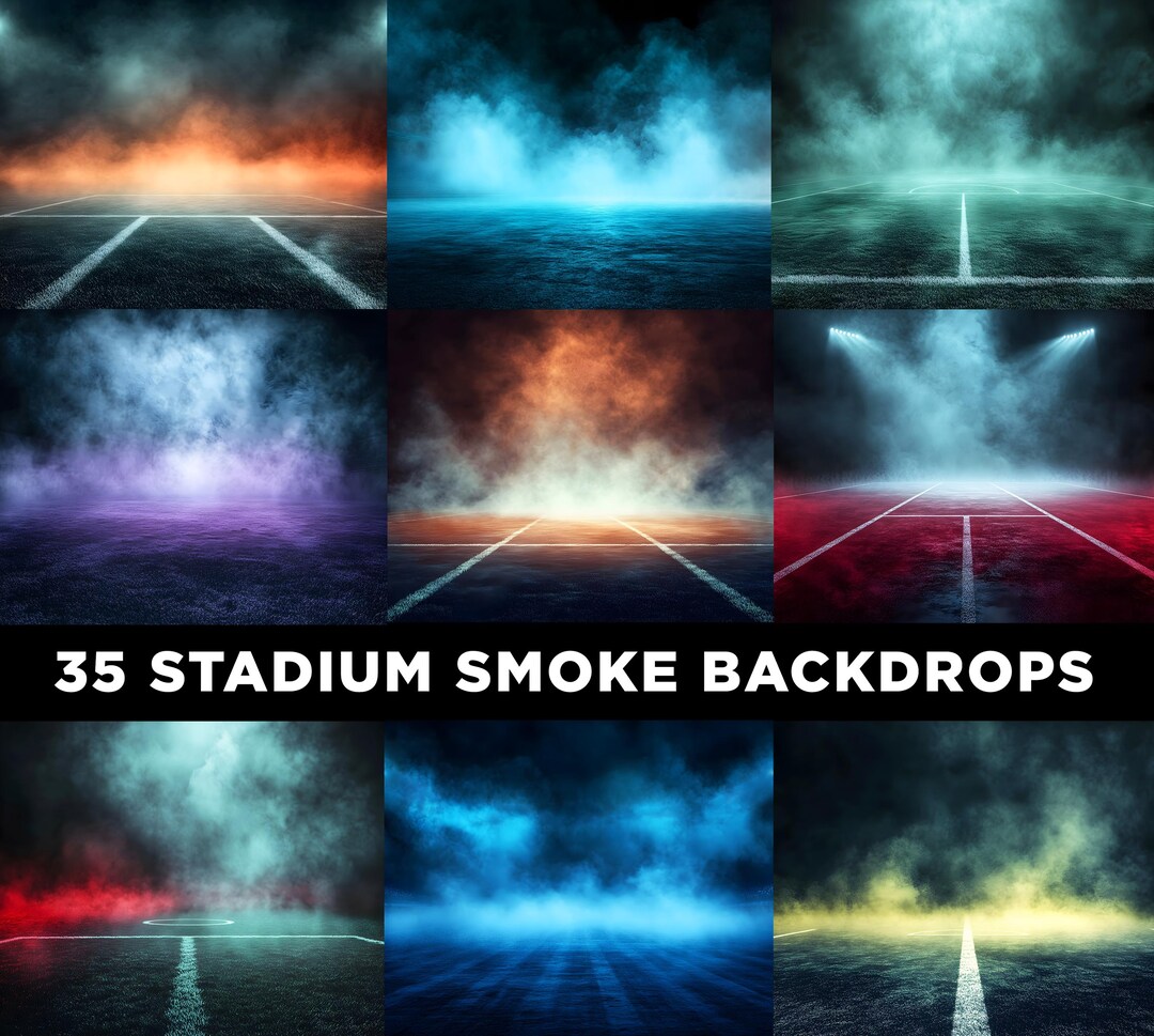 35 Stunning Stadium Smoke Digital Backgrounds, Sports Photography ...