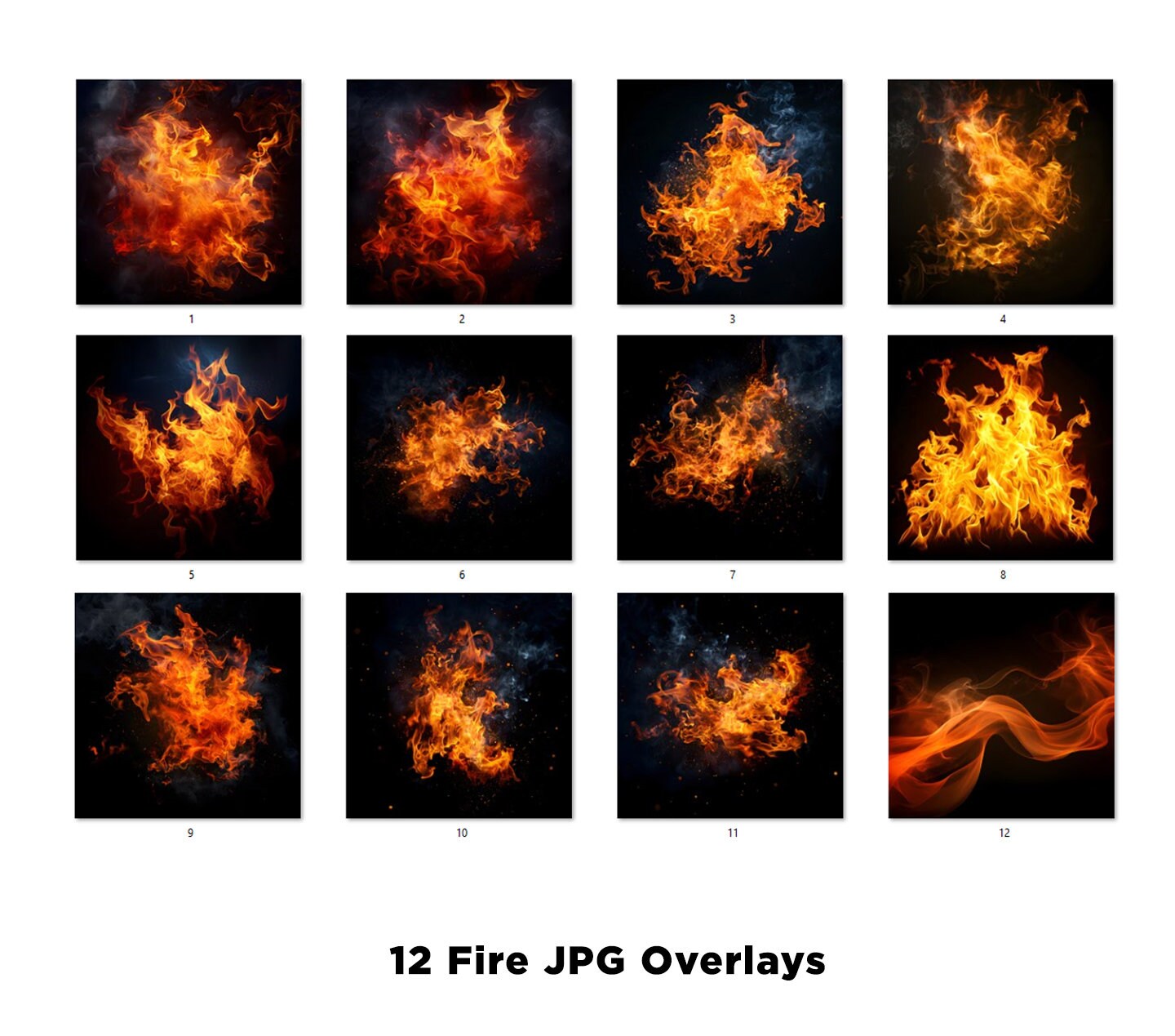 12 Fire Transparent PNG Overlays, Fire Backgrounds, Fire Sparks and ...