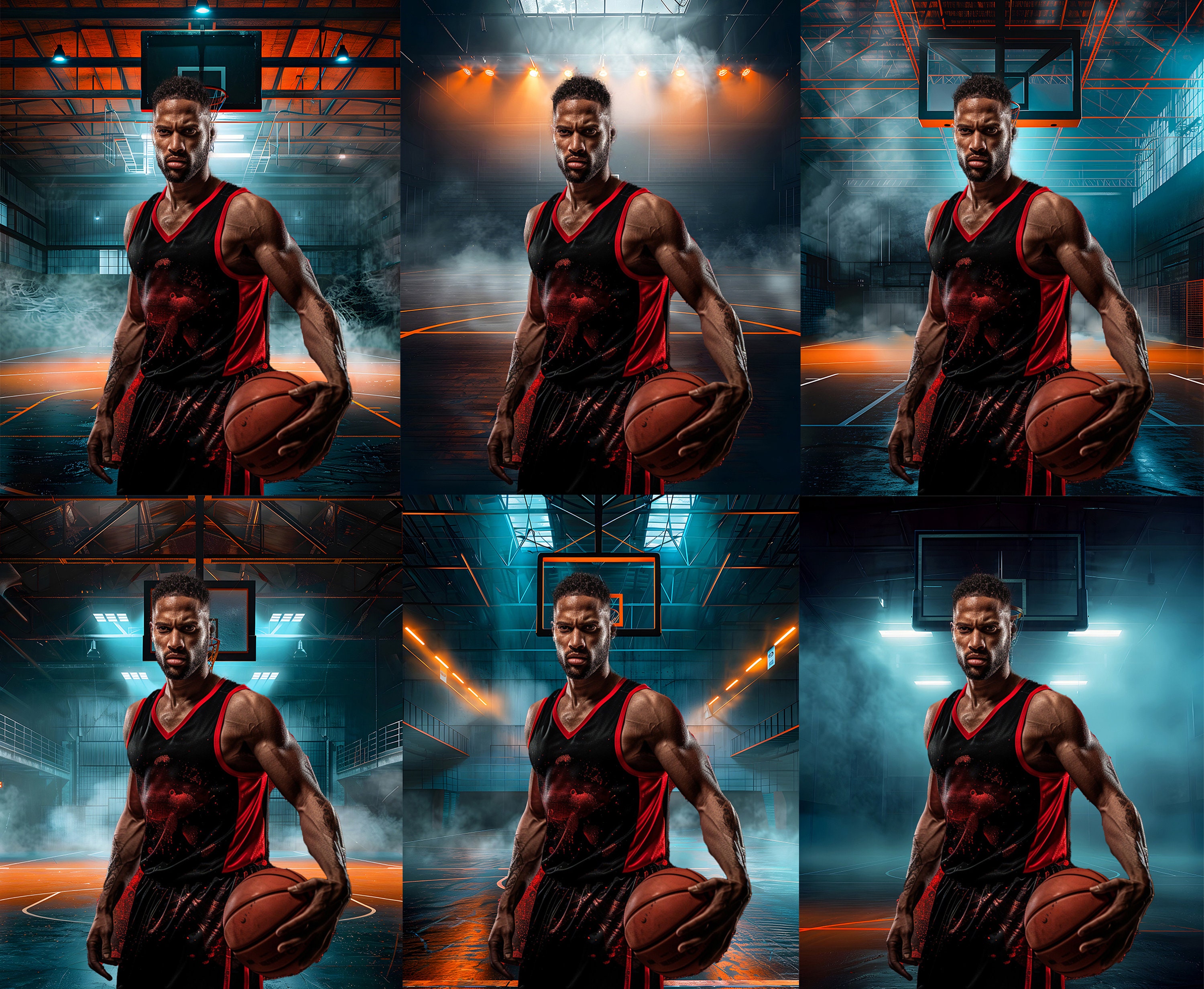 128 Basketball Court Digital Backdrops BUNDLE, Sports Photography : Fog ...