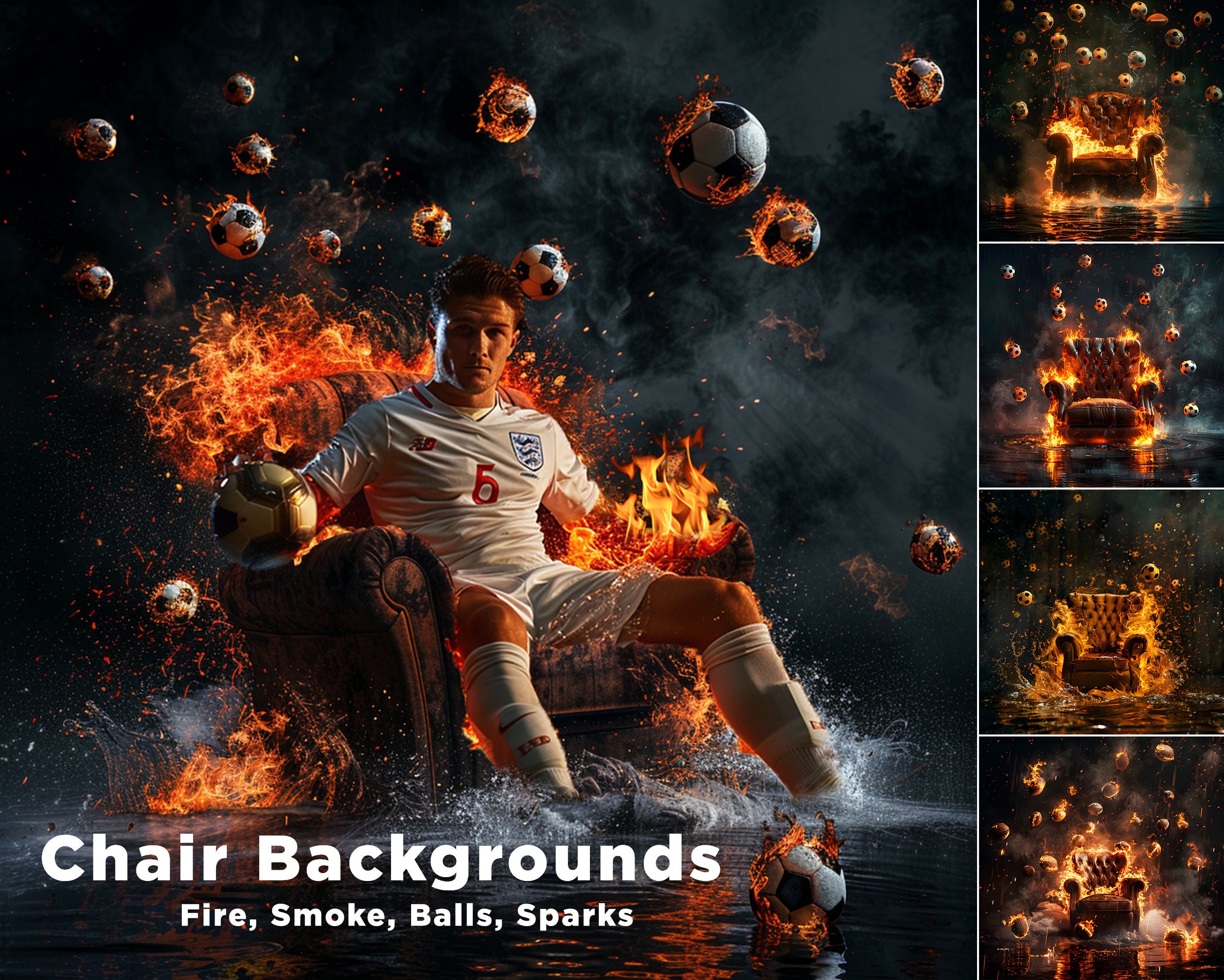 22 Chair Sports Backgrounds : Fire, Smoke, Balls, Sparks, Photo ...