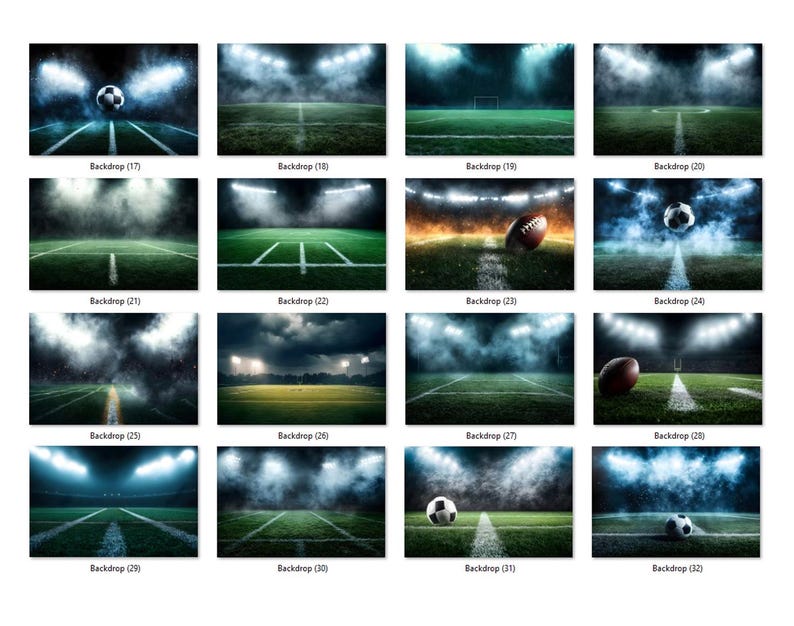 45 Football Stadium Digital Backgrounds: Sports Photography Poster ...