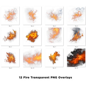 12 Fire Transparent PNG Overlays, Fire Backgrounds, Fire Sparks and ...