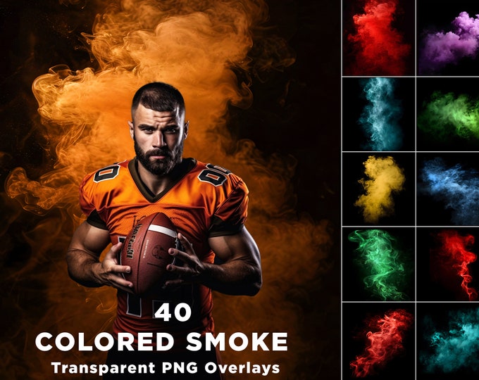 Colored Smoke Photo Overlays: Sports & Gym Photography (PNG, JPG ...