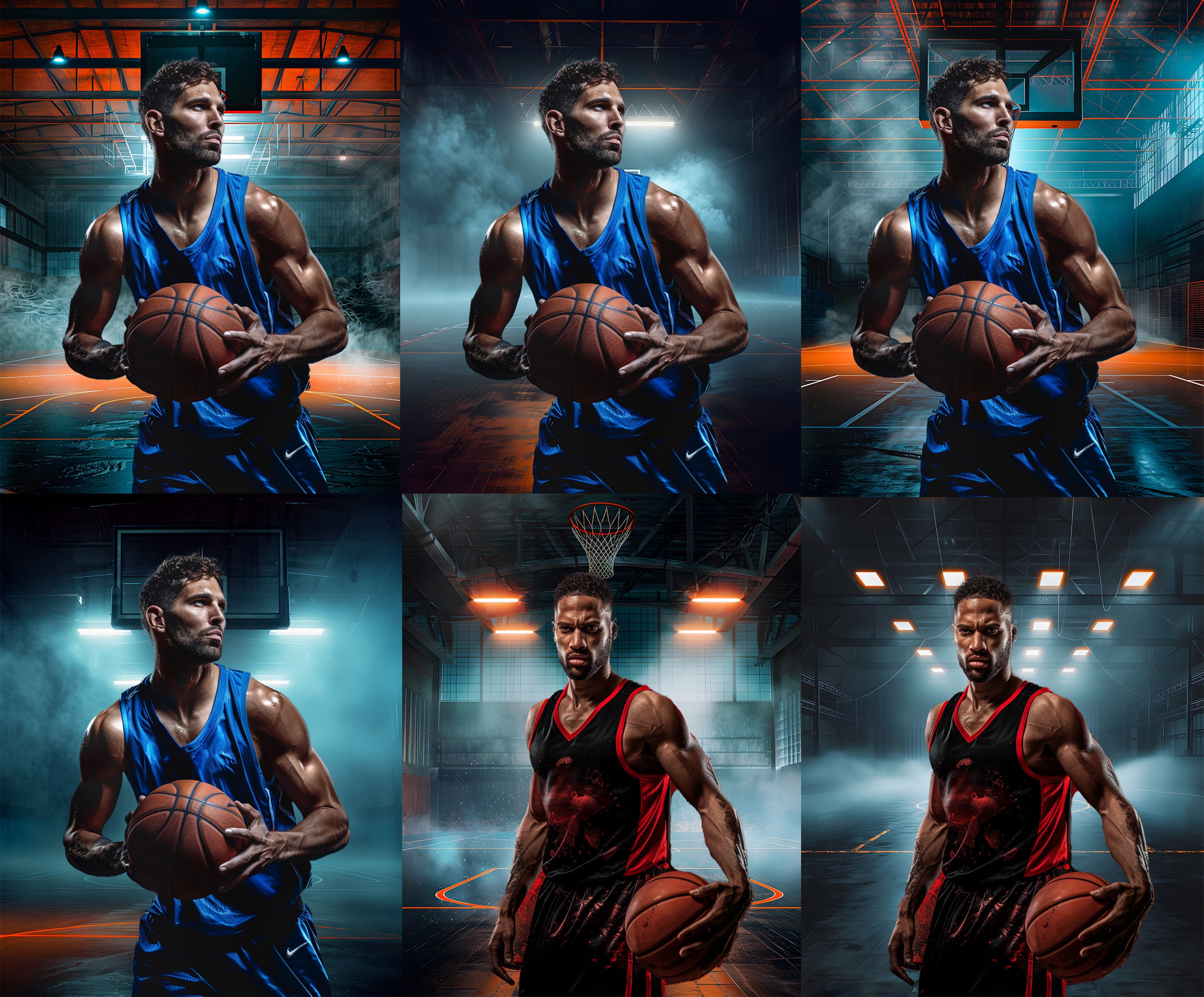 128 Basketball Court Digital Backdrops BUNDLE, Sports Photography : Fog ...