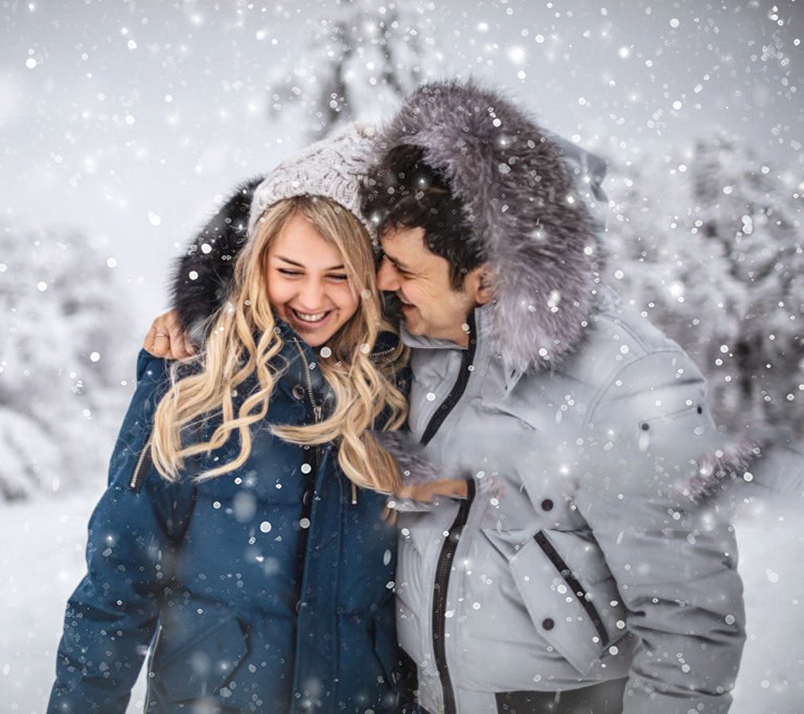 50 Falling Snow Overlays Realistic Snow Overlays Photoshop - Etsy