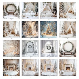 110 fondos digitales de Navidad blanca: superposiciones para ...