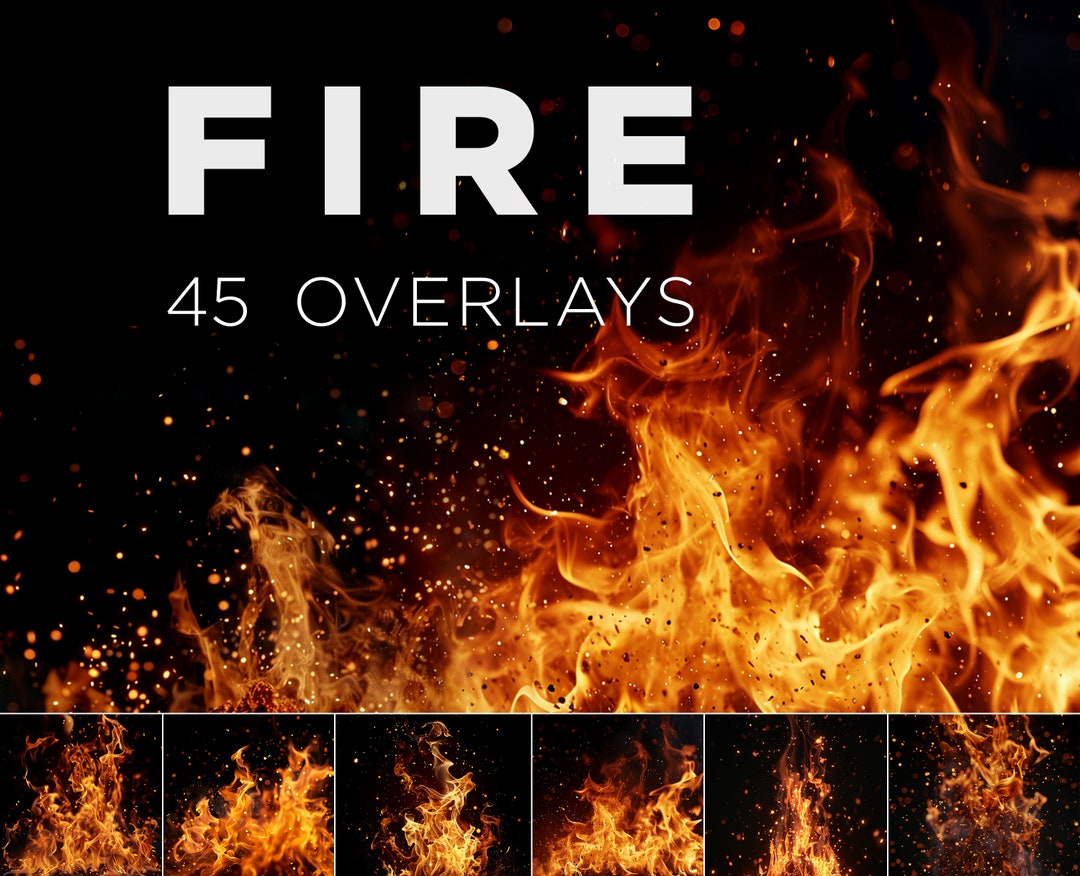 45 Realistic Fire Sparks Photoshop Overlays, High Quality Photoshop ...