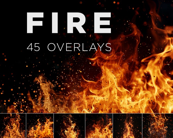 Fire Sparks Photoshop JPG Overlays: Realistic Photography Effects (JPG ...