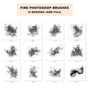 10 Realistic Fire Brushes, Fire Photoshop Brushes, Digital Fire Brushes ...