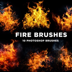 Realistic Fire Photoshop Brushes: Flame Effect ABR Files - Etsy