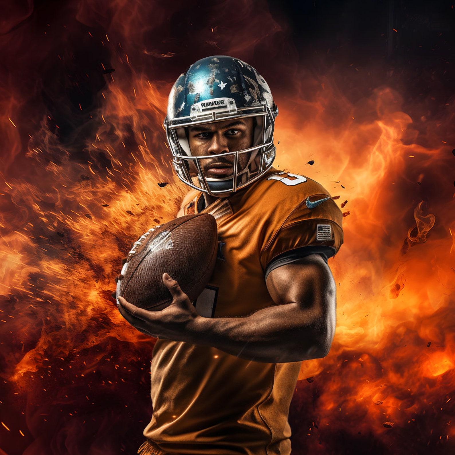 Dynamic Fire Photography Backgrounds: Sports Photo Overlays (JPG File ...