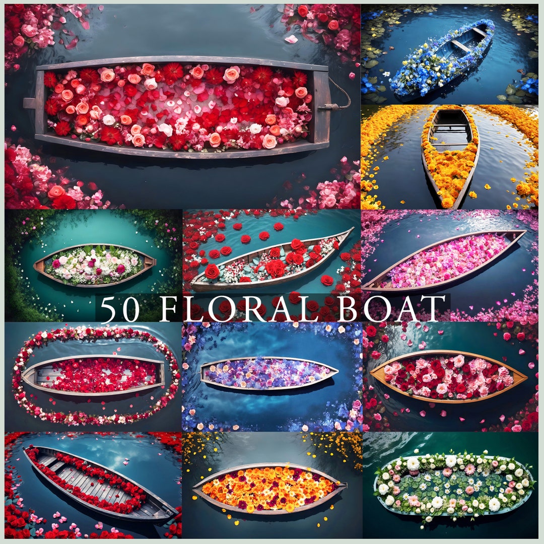 Floral Boat Seas Digital Backdrops: Romantic Maternity Photography ...