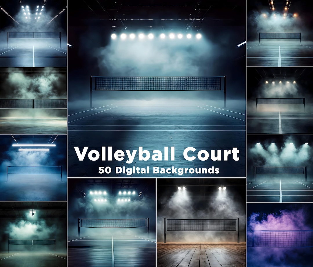 50 Volleyball Court Digital Backdrops, Sports Photography, Sports ...