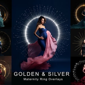 115 Modern GOLDEN & SILVER Maternity Ring Overlays, Maternity Light ...