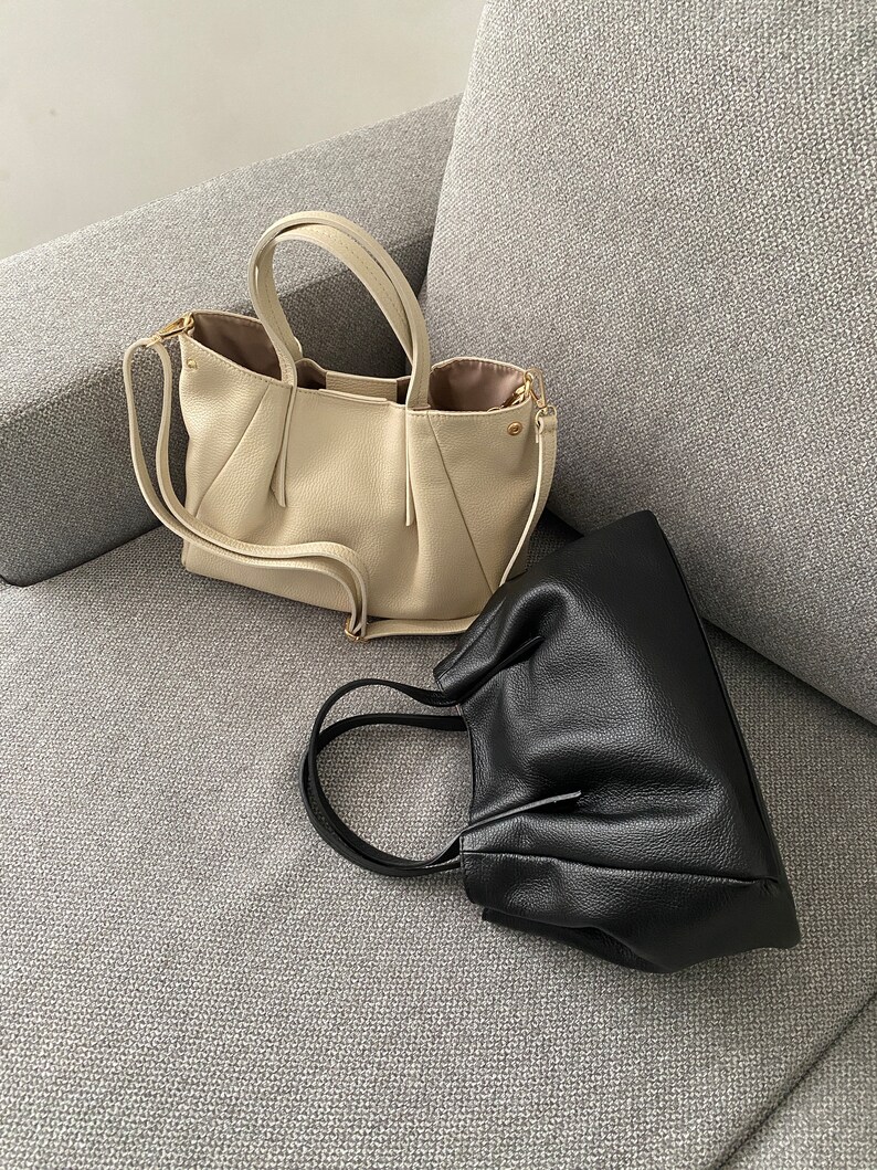 Italian Leather Handbags, Beige Leather Bag, Handmade Elegant Bag ...