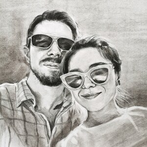 Custom Couple Portrait, Drawing From Photo, Family Love One Portrait ...